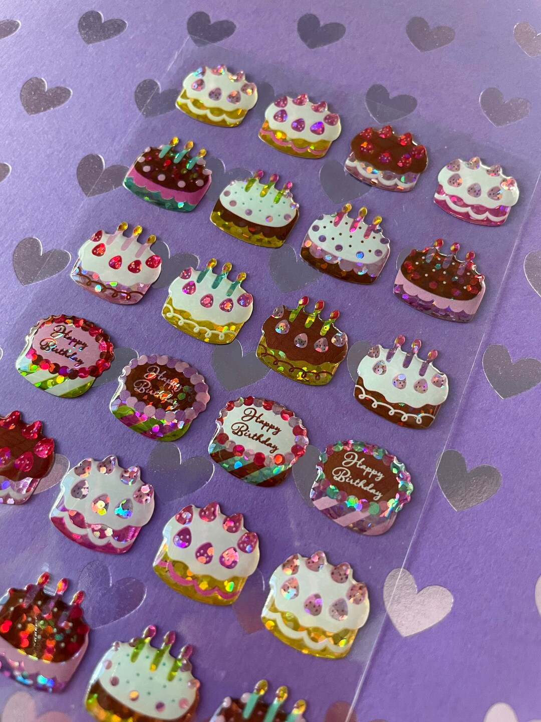 Happy Birthday Cake Sticker 3D Resin Sticker Drop Seal - Etsy