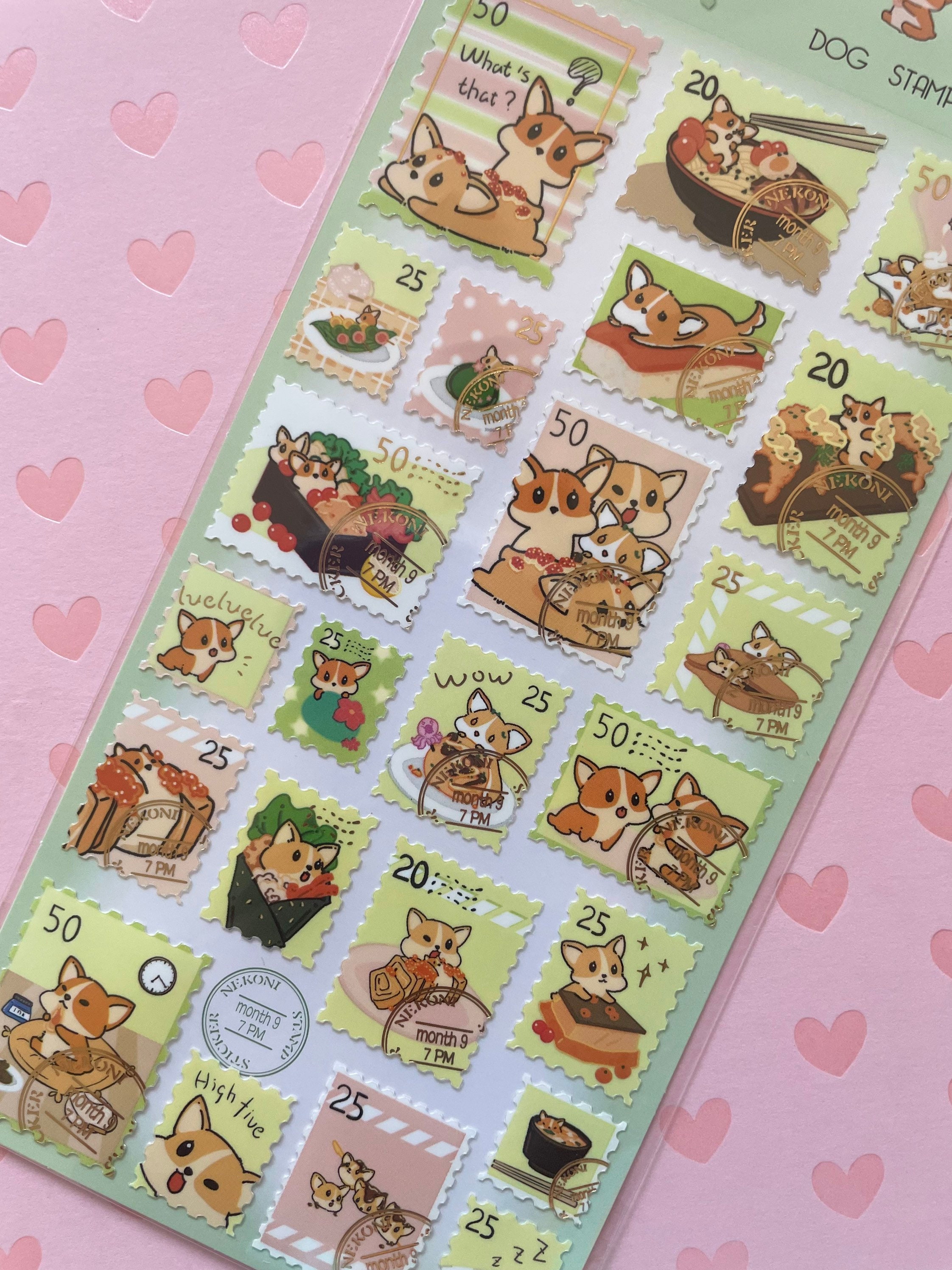 Stamp Sticker Animal Stamp Cute Planner Sticker Cute - Etsy