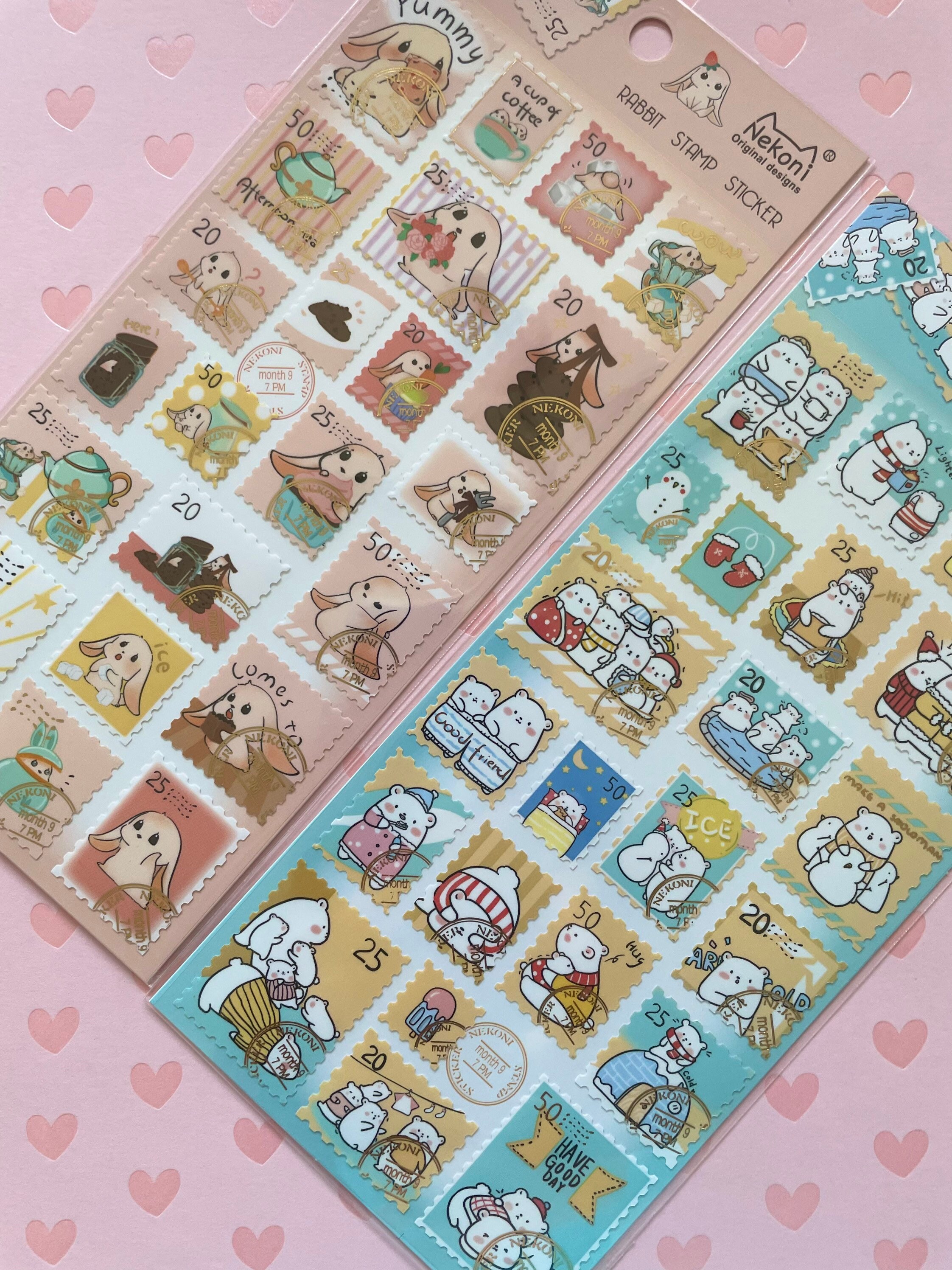 Stamp Sticker Animal Stamp Cute Planner Sticker Cute - Etsy