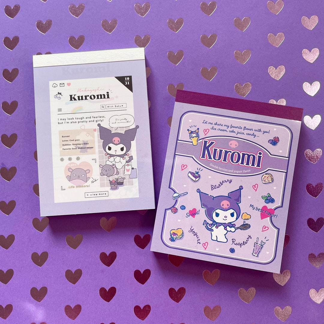 Sanrio Kuromi Mini Memo Note Pad Sanrio Kuromi Memo Pad Stationery ...