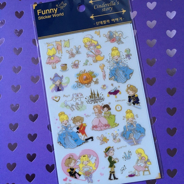 Cinderella Stickers - Etsy
