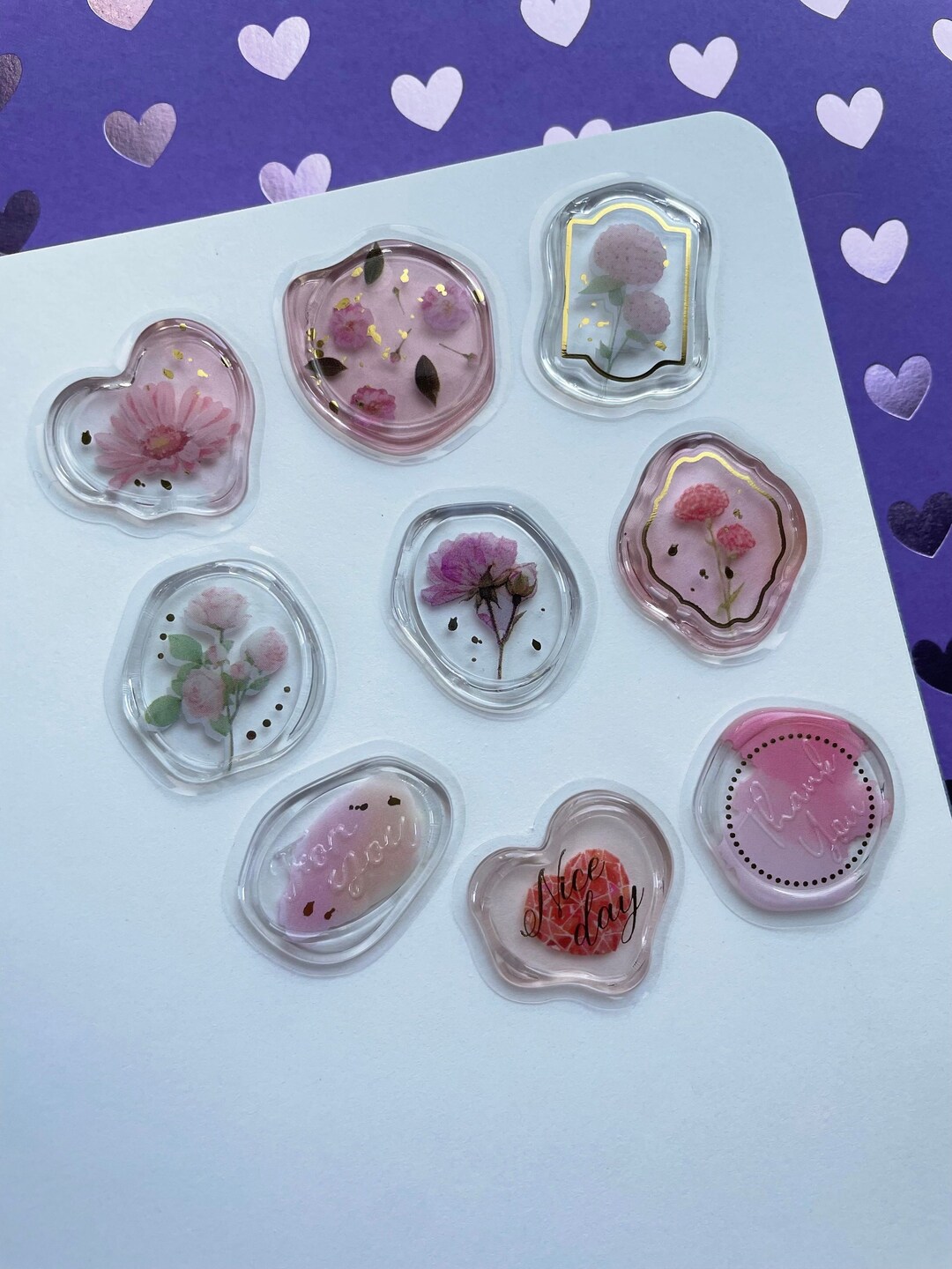 Flower Envelope Seal Stickers BGM Sticker Seal Stamps - Etsy