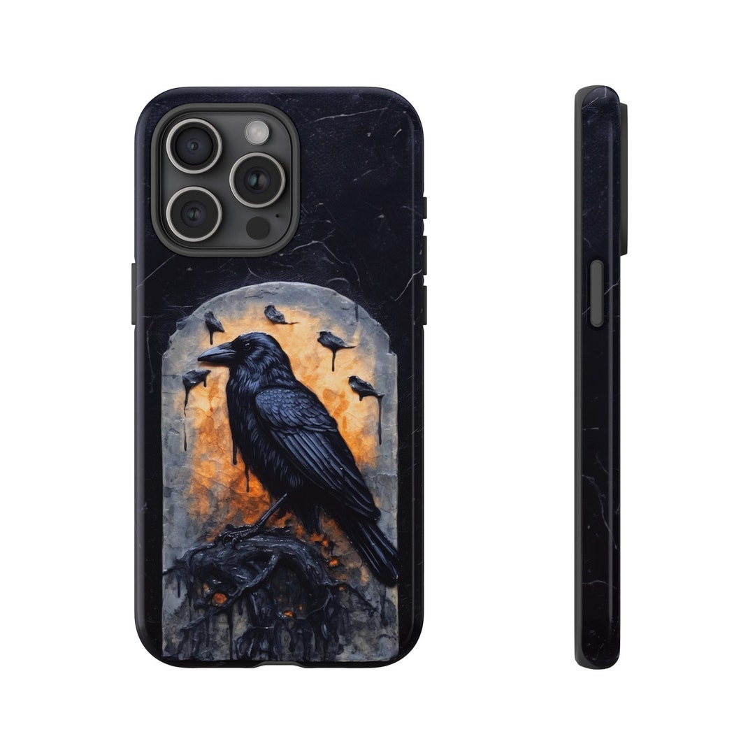 Raven Tombstone Phone Case Raven iPhone Case Dark Academia iPhone Case ...