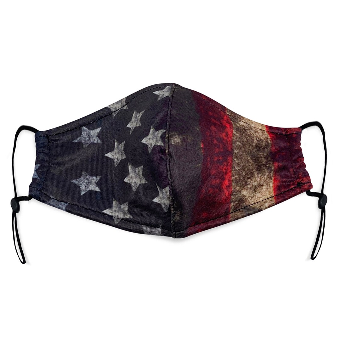 American Flag Face Mask,4th of July Mask, USA Flag Face Mask, Metallic ...