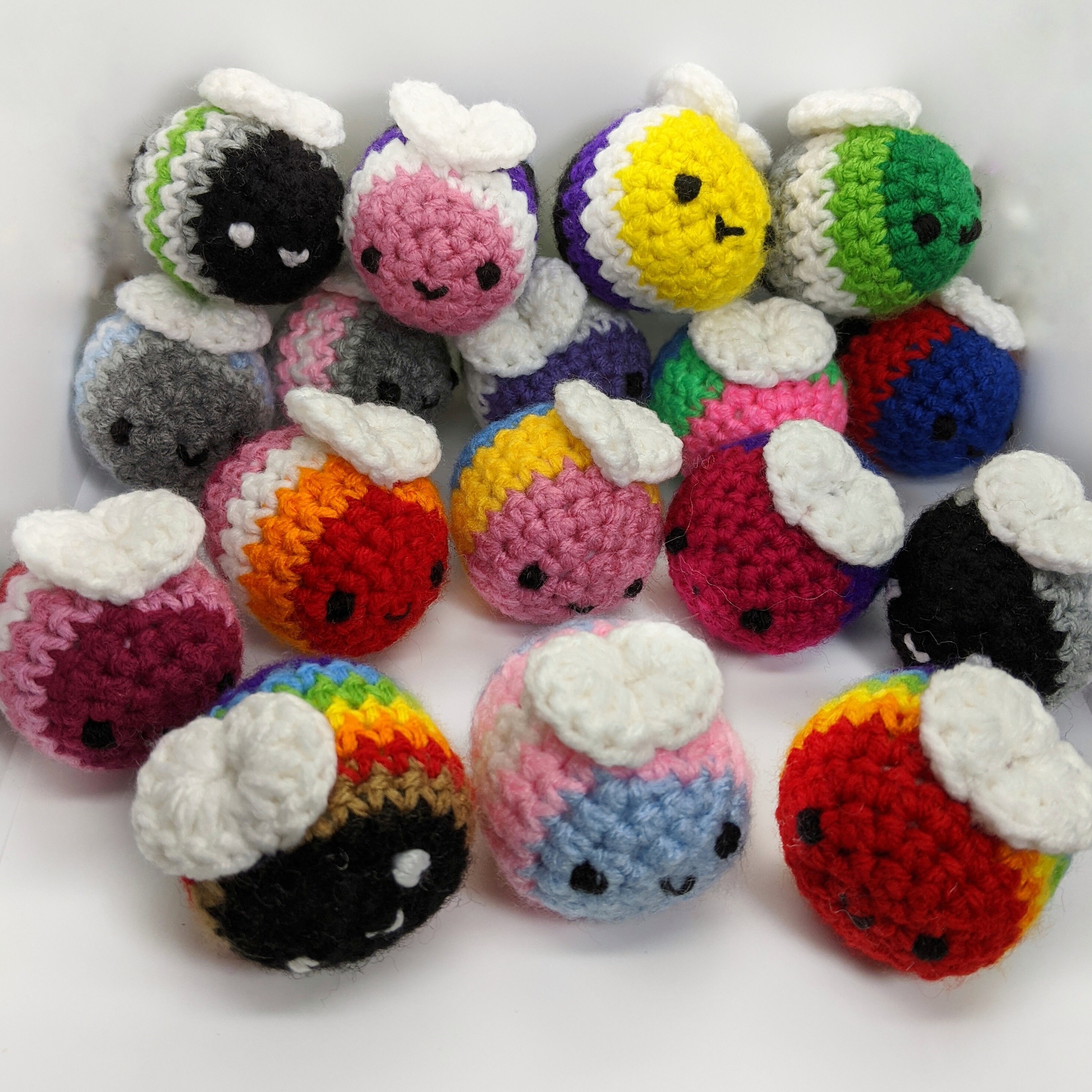 Crochet Amigurumi Pride Bee Plush Toys & Games Stuffed Animals ...