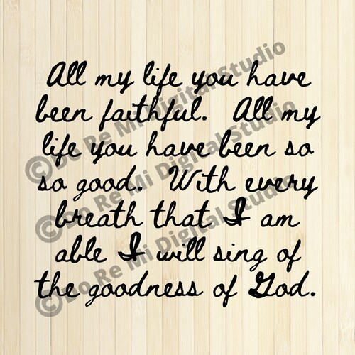 Goodness of God Svg Christian Svg Faith Svg Bible Svg - Etsy