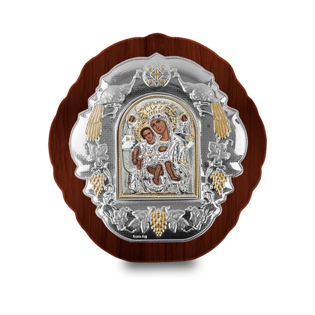 Axion Esti Byzantine Icon Wood Oval Frame Greek Orthodox Gift Religious ...