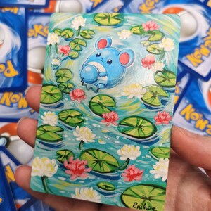 Pokemon Hand Painted Card Marill - Etsy