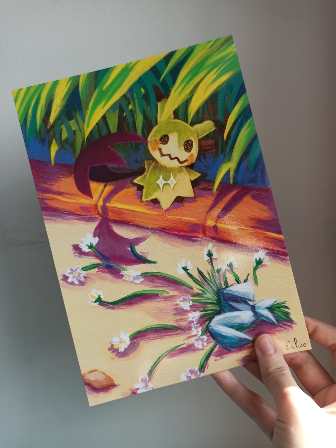 Pokemon PRINT A5 Mimikyu from Hand Painted Card to Print - Etsy
