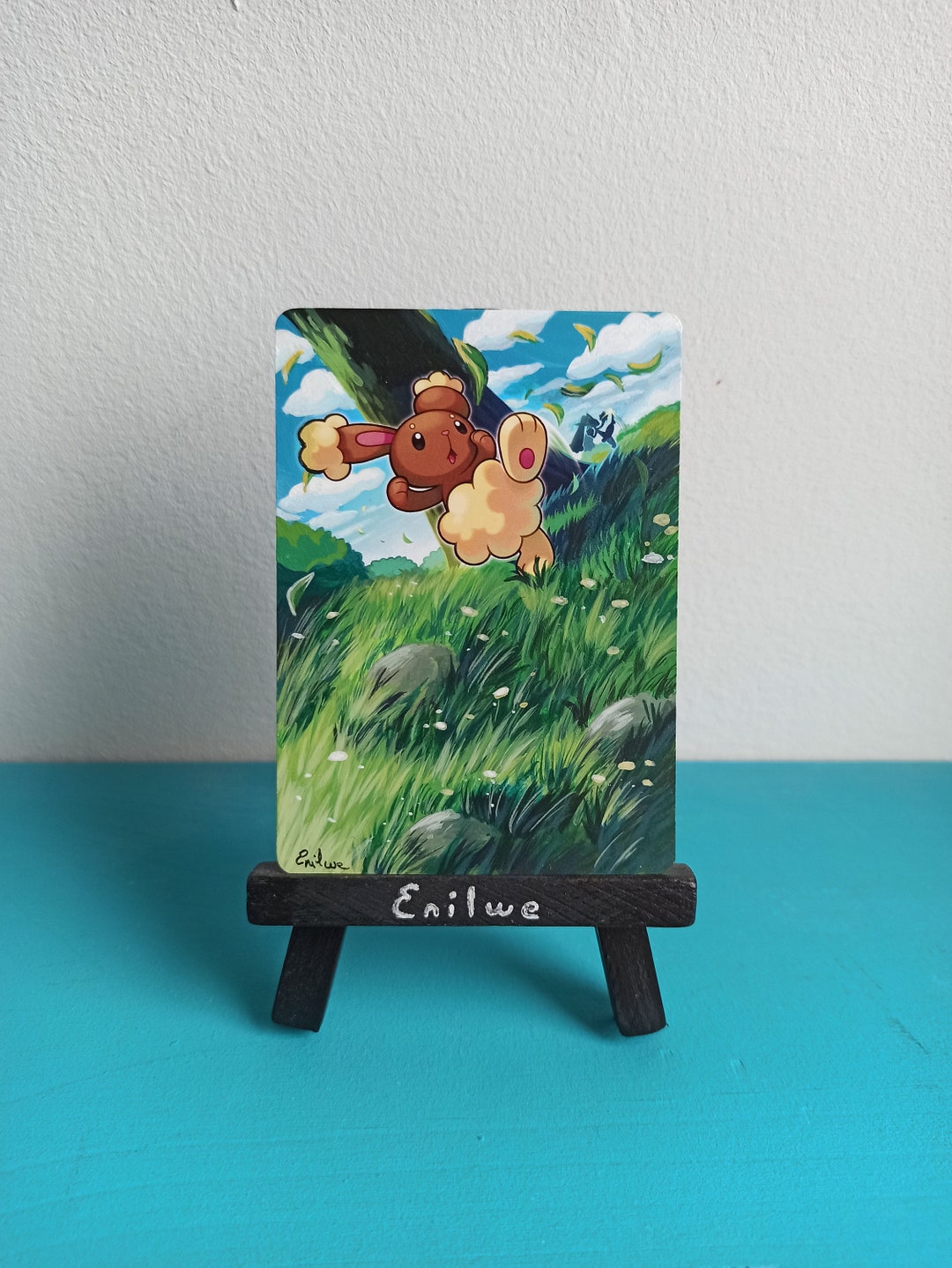 Pokemon Hand Painted Card - Buneary (laporeille) - Etsy