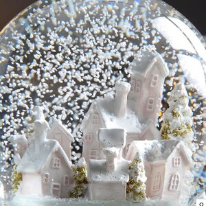 Musical Enchanted Pink & Gold Alpine Winter Wonderland Snowy Town ...