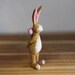 Grey Small Sitting Rabbit With Jute Bow, Rabbit, Bunny, Home Decor ...