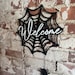 Spider Web With Spider Welcome Door Hanger. Halloween Decor. Halloween ...