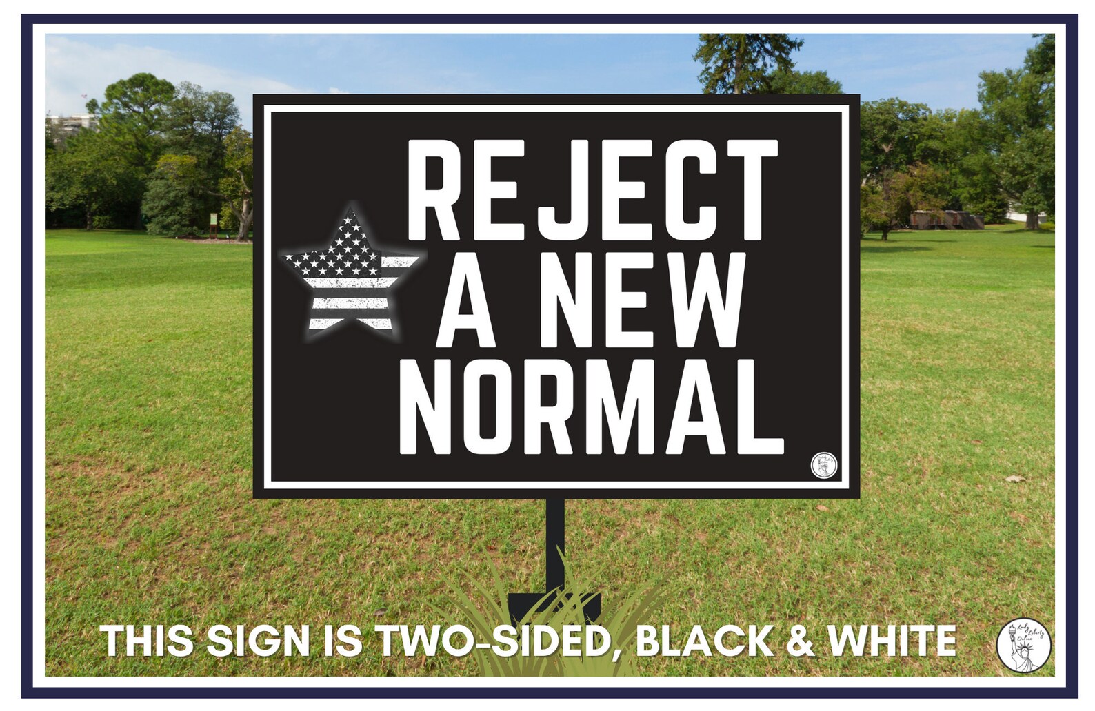 Reject A New Normal Conservative Yard Sign Pro-freedom - Etsy