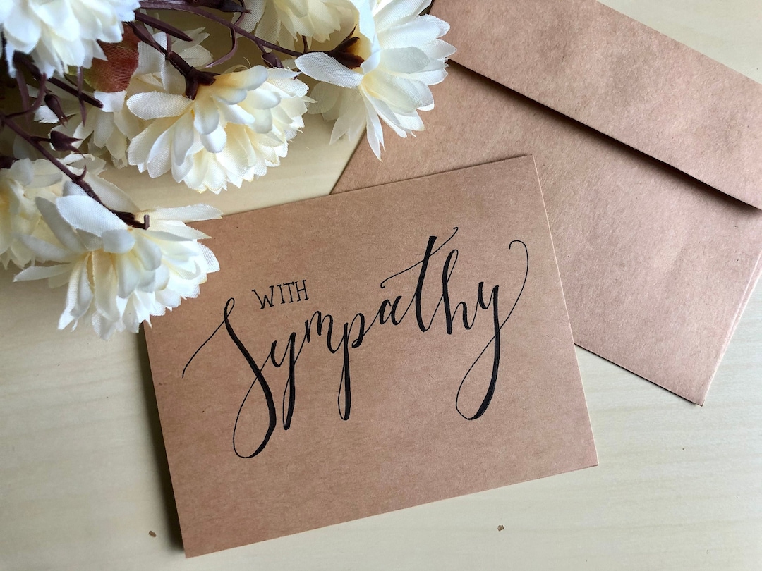 Sympathy Card Personalized Envelope loss, Grief, Mourning, Funeral ...