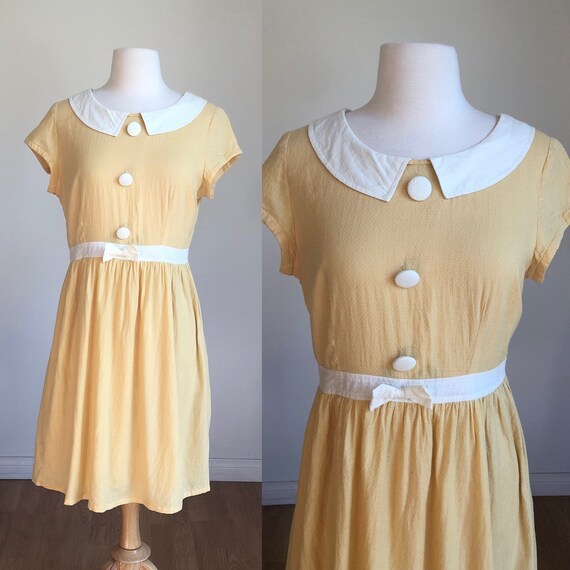 Peter Pan Collared 1950’s Style Reproduction Shirtdre… - Gem