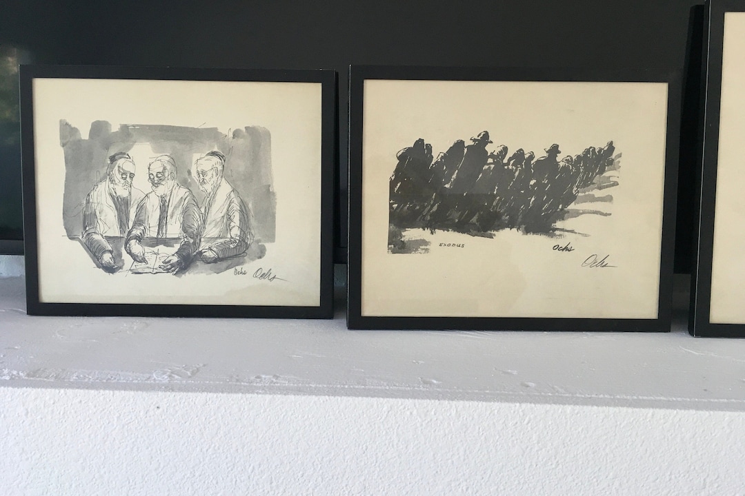 4 Prints Attributed to Jacques Ochs Depicting Jewish Lifestyle - Etsy