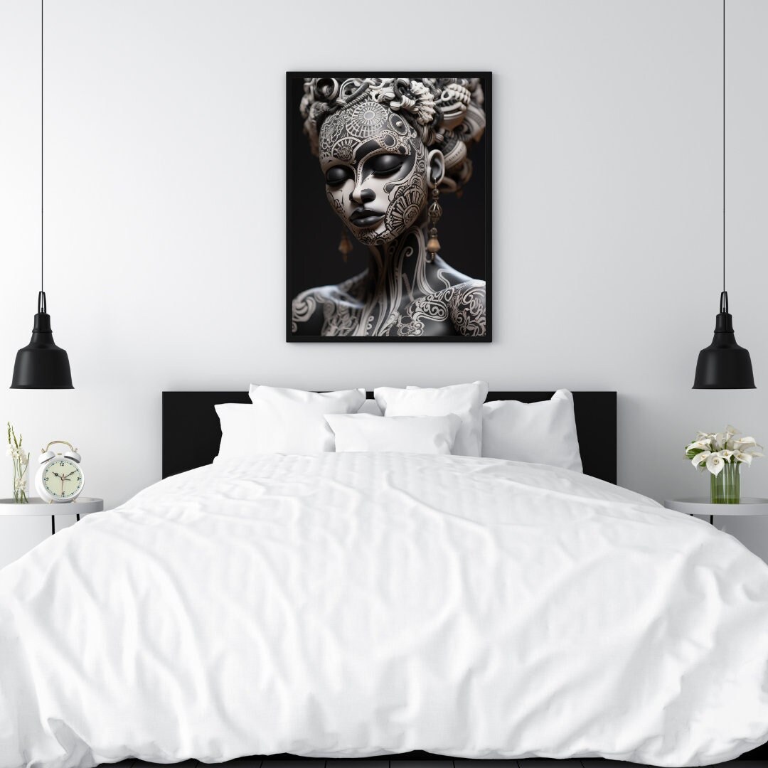 Tribal Art, Eccentric Art, Ceramic Print Wall Art, Black Wall Art ...