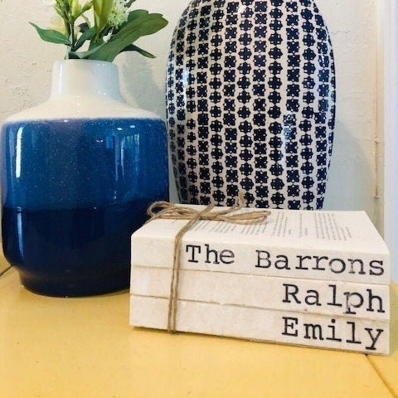 Stamped Book Stack - Etsy