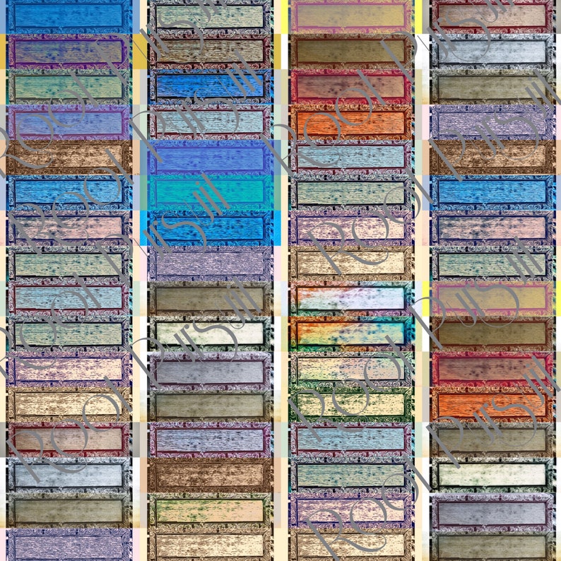 Wood Grain Frames Labels 20 Page Printable - Etsy