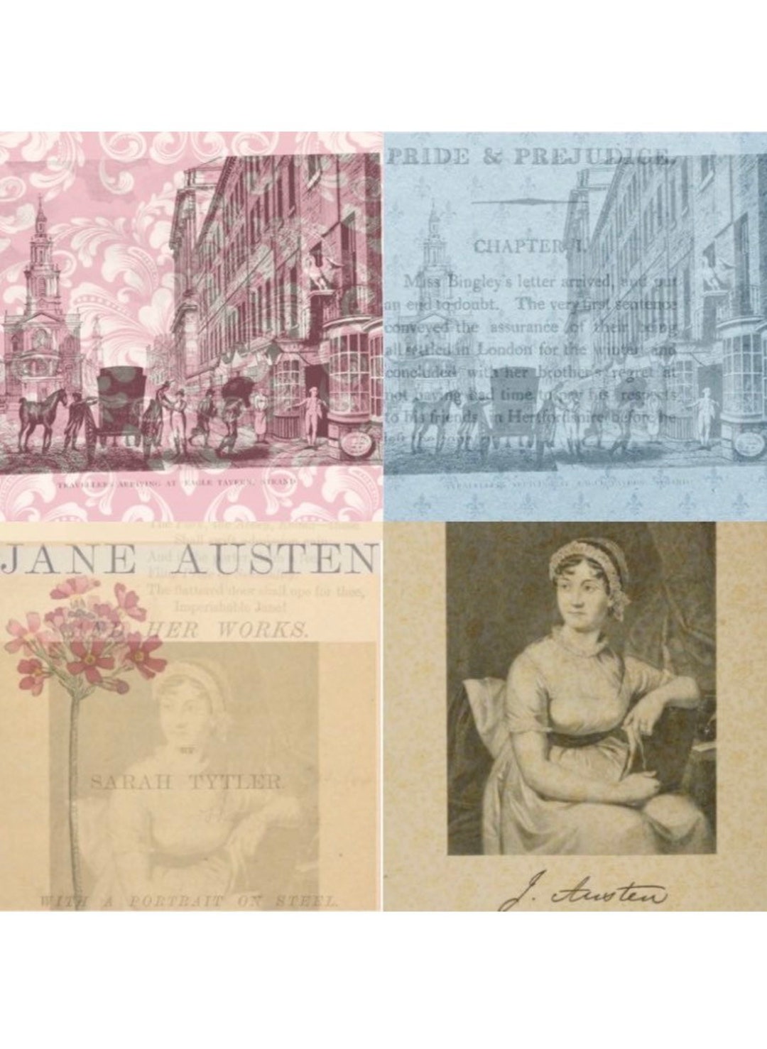 Jane Austen Junk Journal Pages - PRINTABLE - Etsy