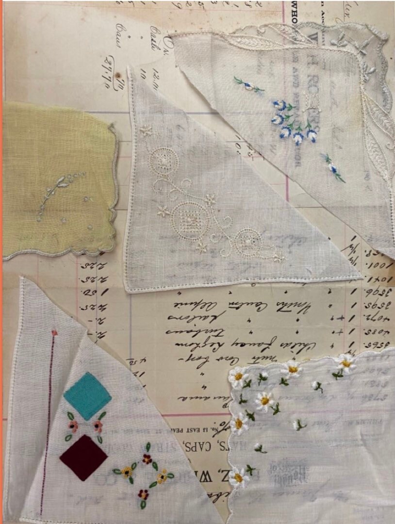 Embroidered Linens on Paper - PRINTABLES - Etsy