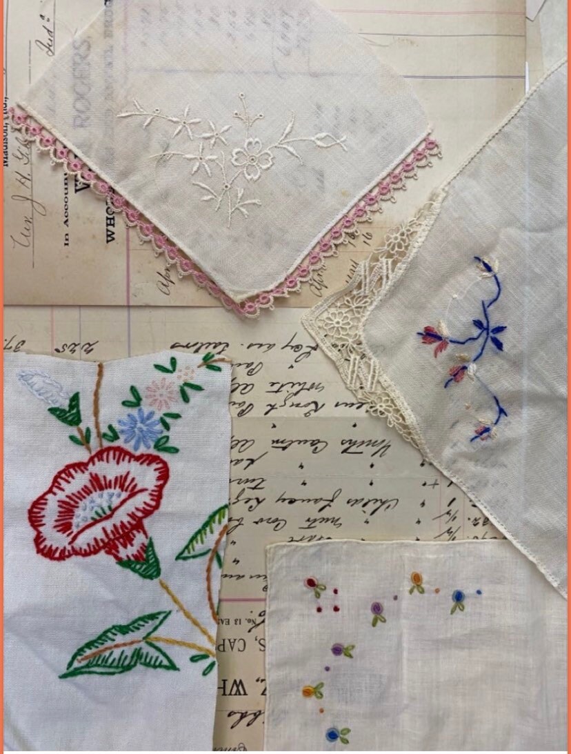 Embroidered Linens on Paper - PRINTABLES - Etsy