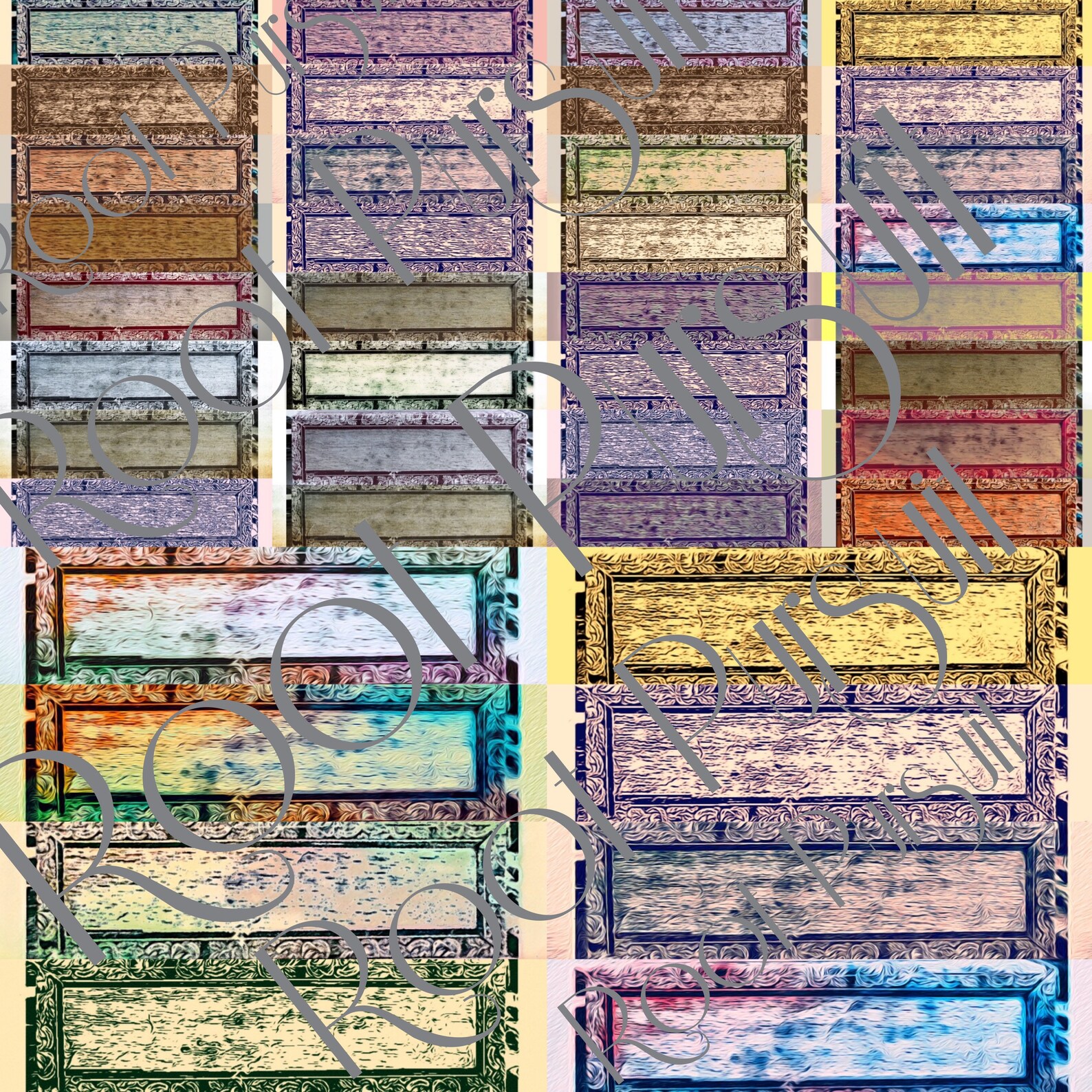 Wood Grain Frames Labels 20 Page Printable - Etsy