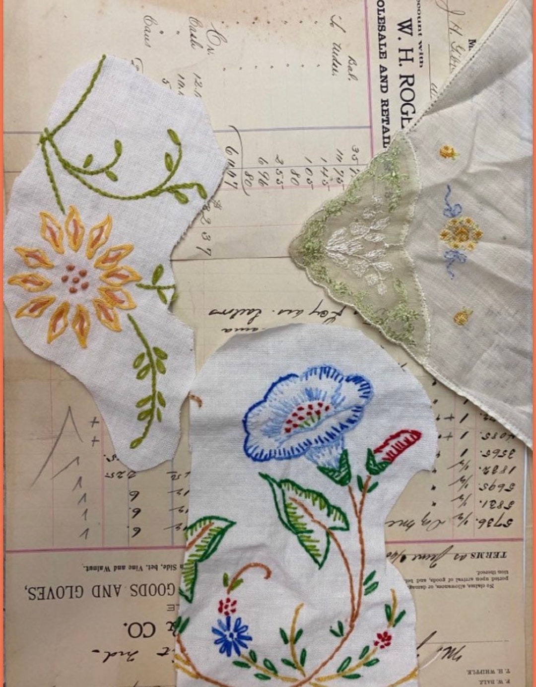 Embroidered Linens on Paper - PRINTABLES - Etsy