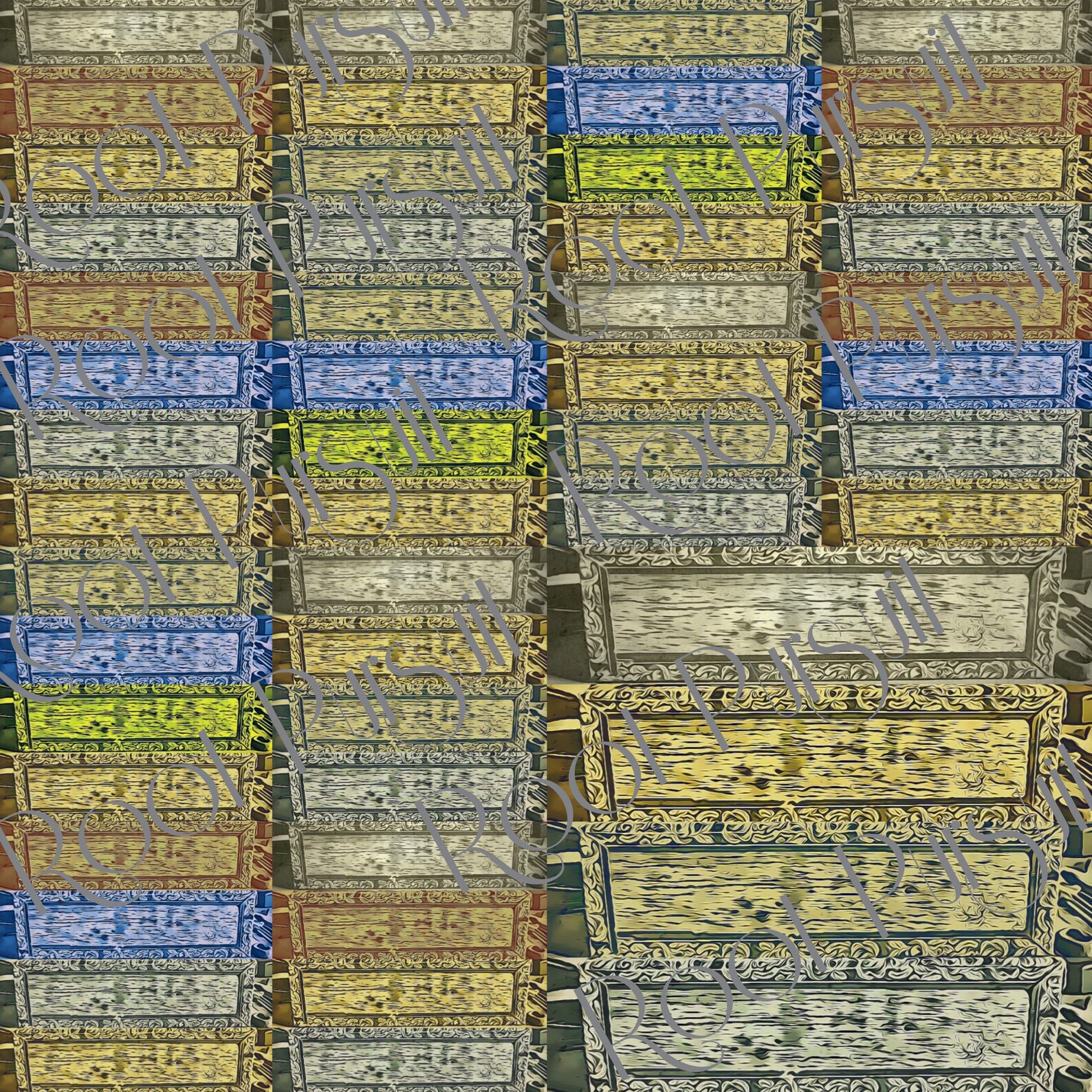 Wood Grain Frames Labels 20 Page Printable - Etsy