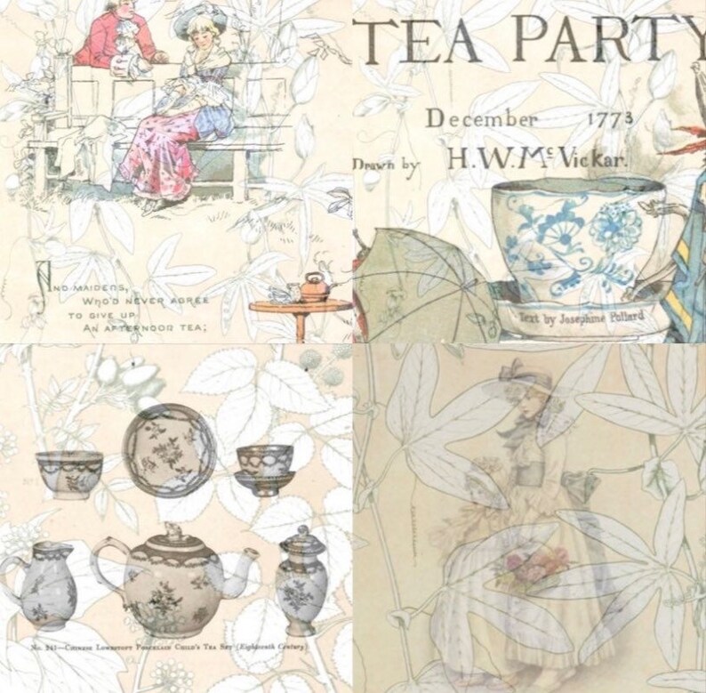 Yellow Tea Party Background - PRINTABLES - Etsy