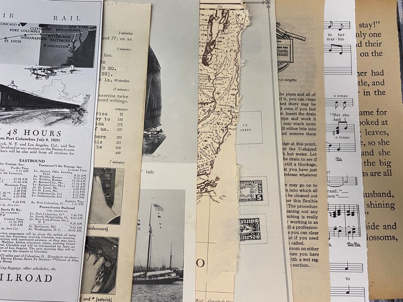 Vintage Book Page Paper Bundle 50 Pages - Etsy