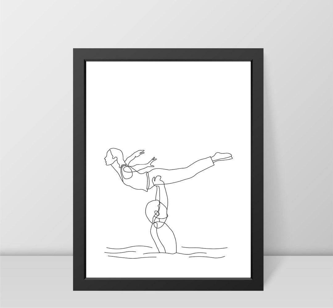 Dirty Dancing Lift Scene Abstract Line Art DIGITAL DOWNLOAD - Etsy