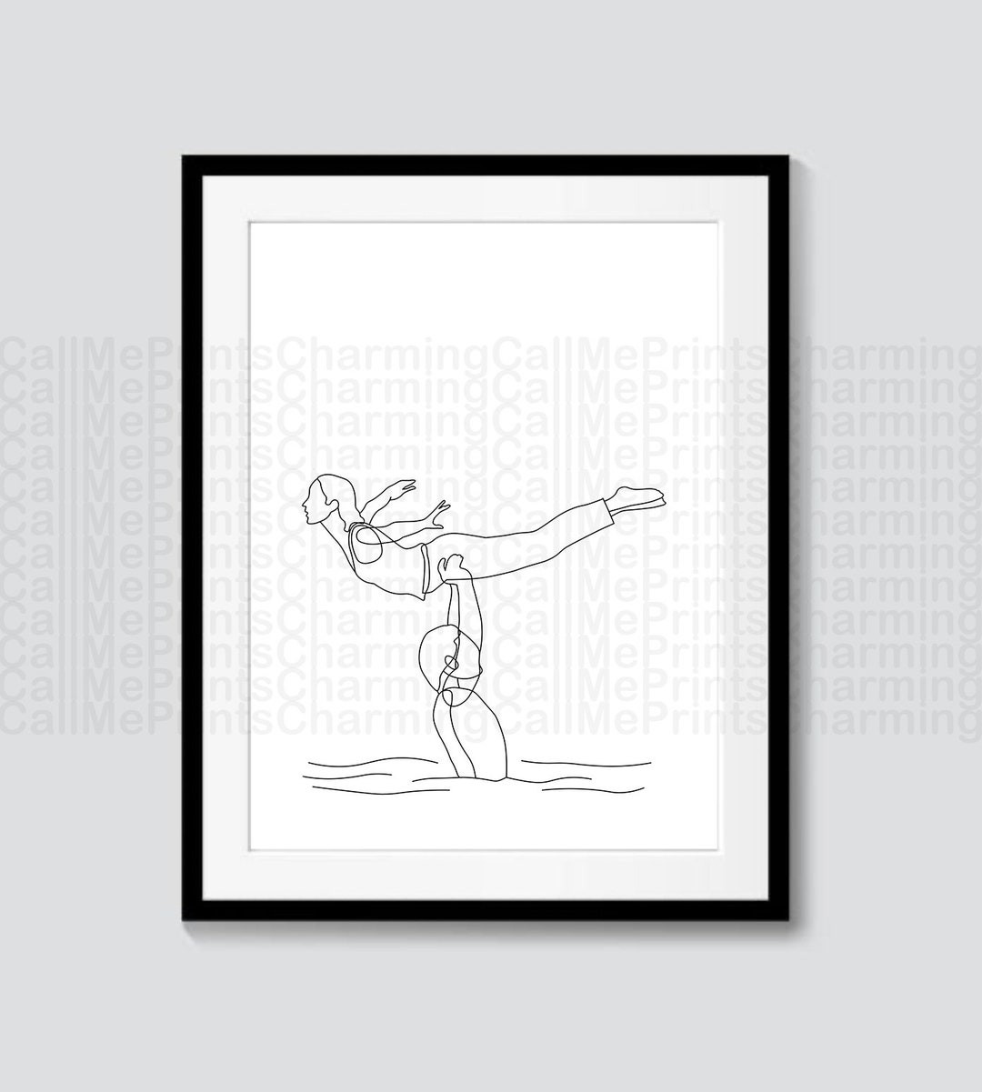 Dirty Dancing Lift Scene Abstract Line Art | DIGITAL DOWNLOAD ...
