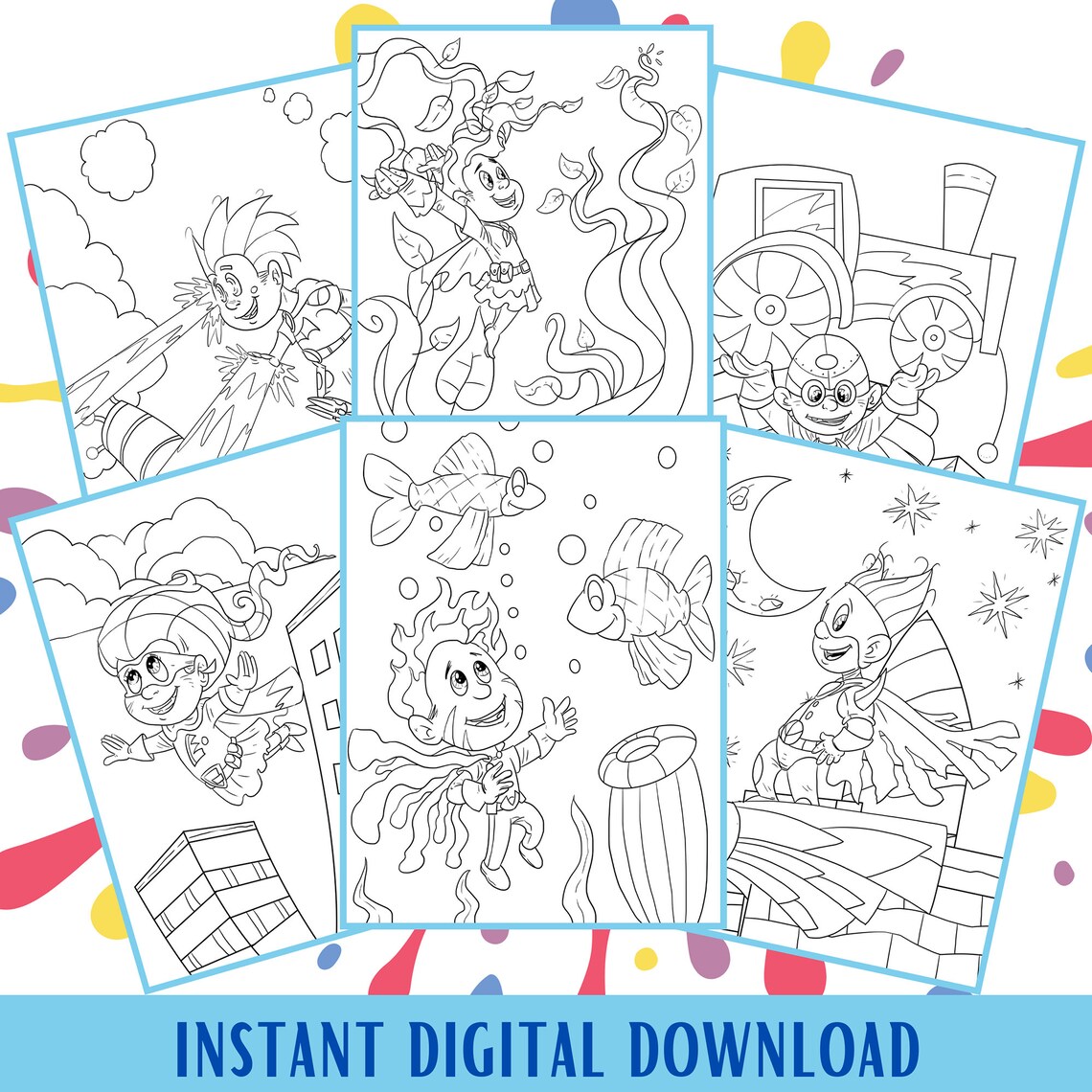 Printable Superhero Colouring Book, Superhero Colouring Pages ...