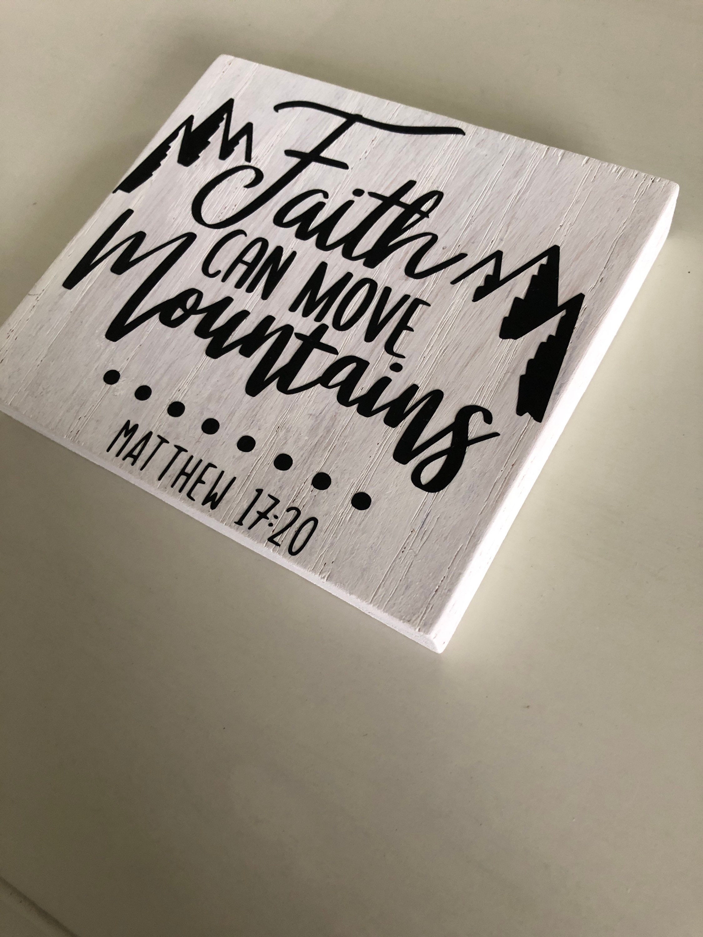 Faith can move mountains decor | Etsy
