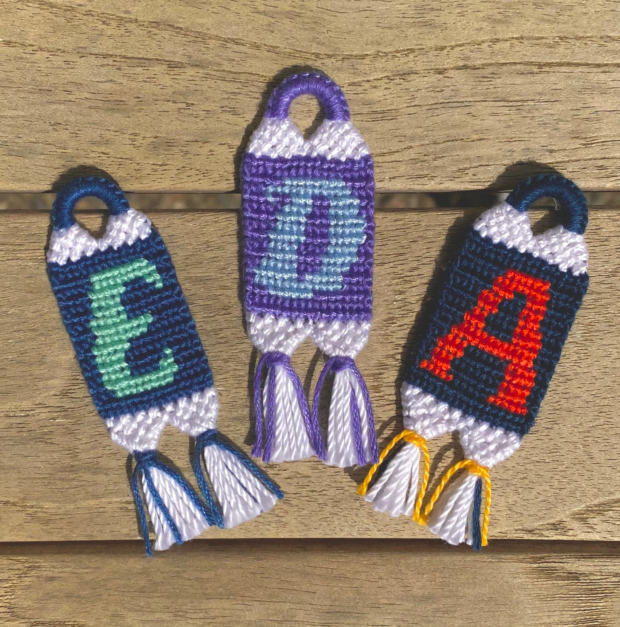 Custom Letter Friendship Bracelet Keychains - Etsy