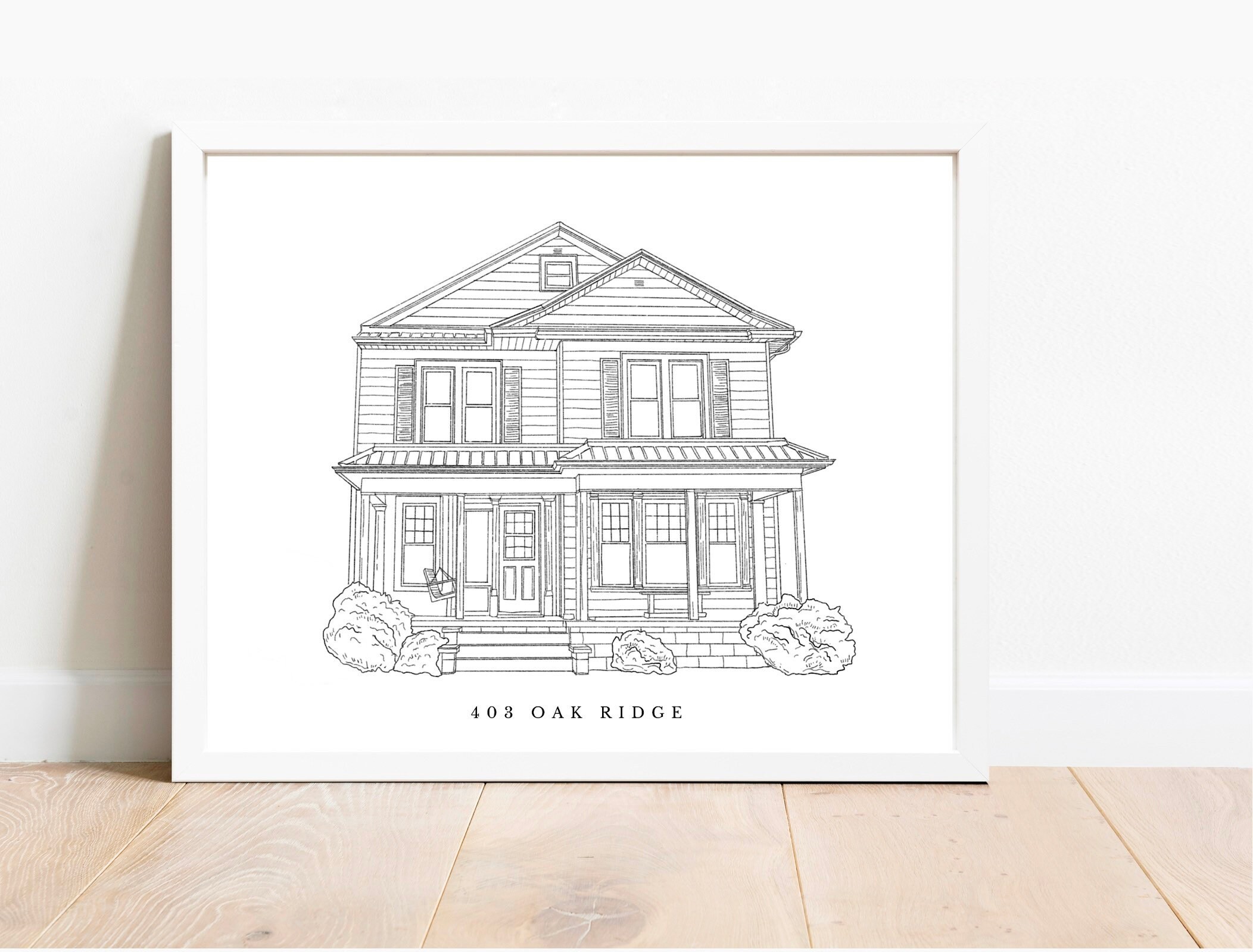 Custom Digital House Home Drawing Portrait / House Line Drawing With ...
