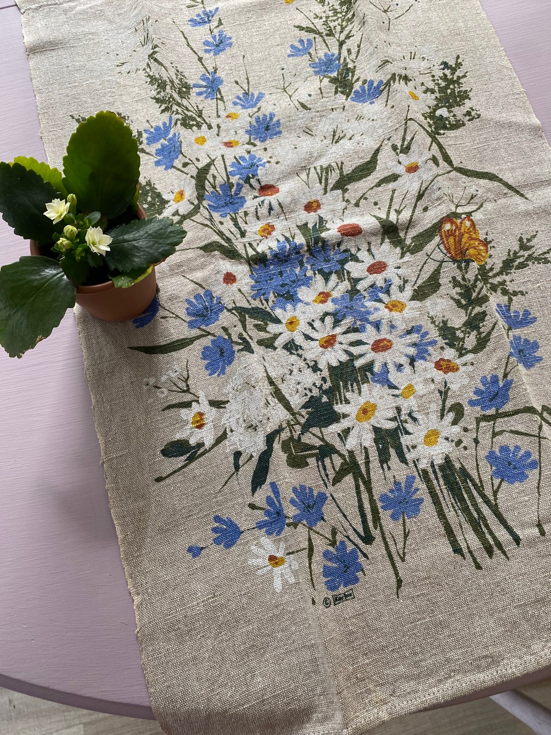 Vintage Linen NOS Daisy Dishcloth,bob Goryl Vintage Art Linen,1970s ...