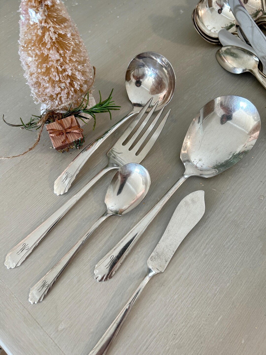 Vintage Silver Flatware, National NTS16 Silver Flatware Serving Set ...