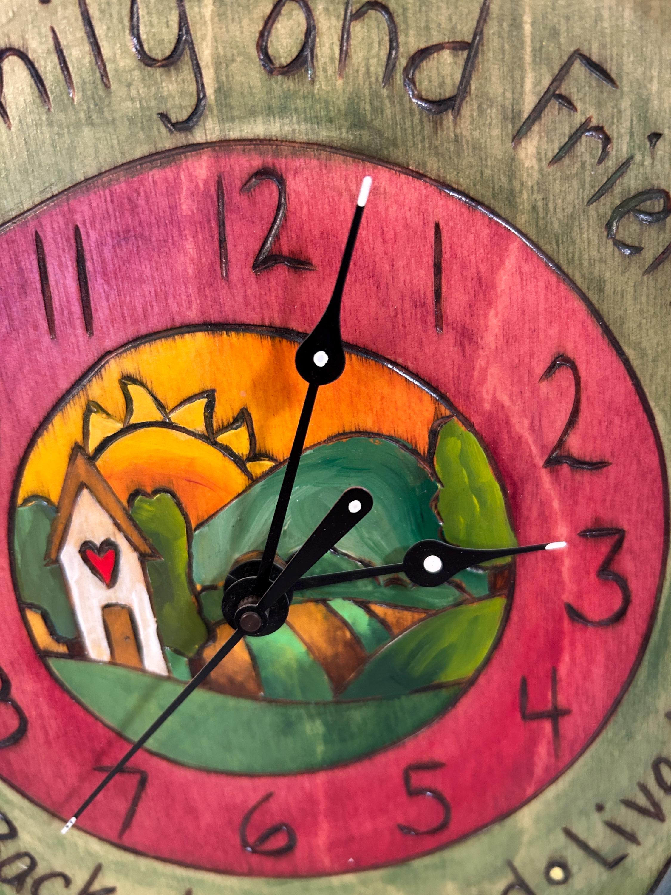 Handmade Wooden Sticks Object and Art Ships Wheel Folk Art Hand Painted ...