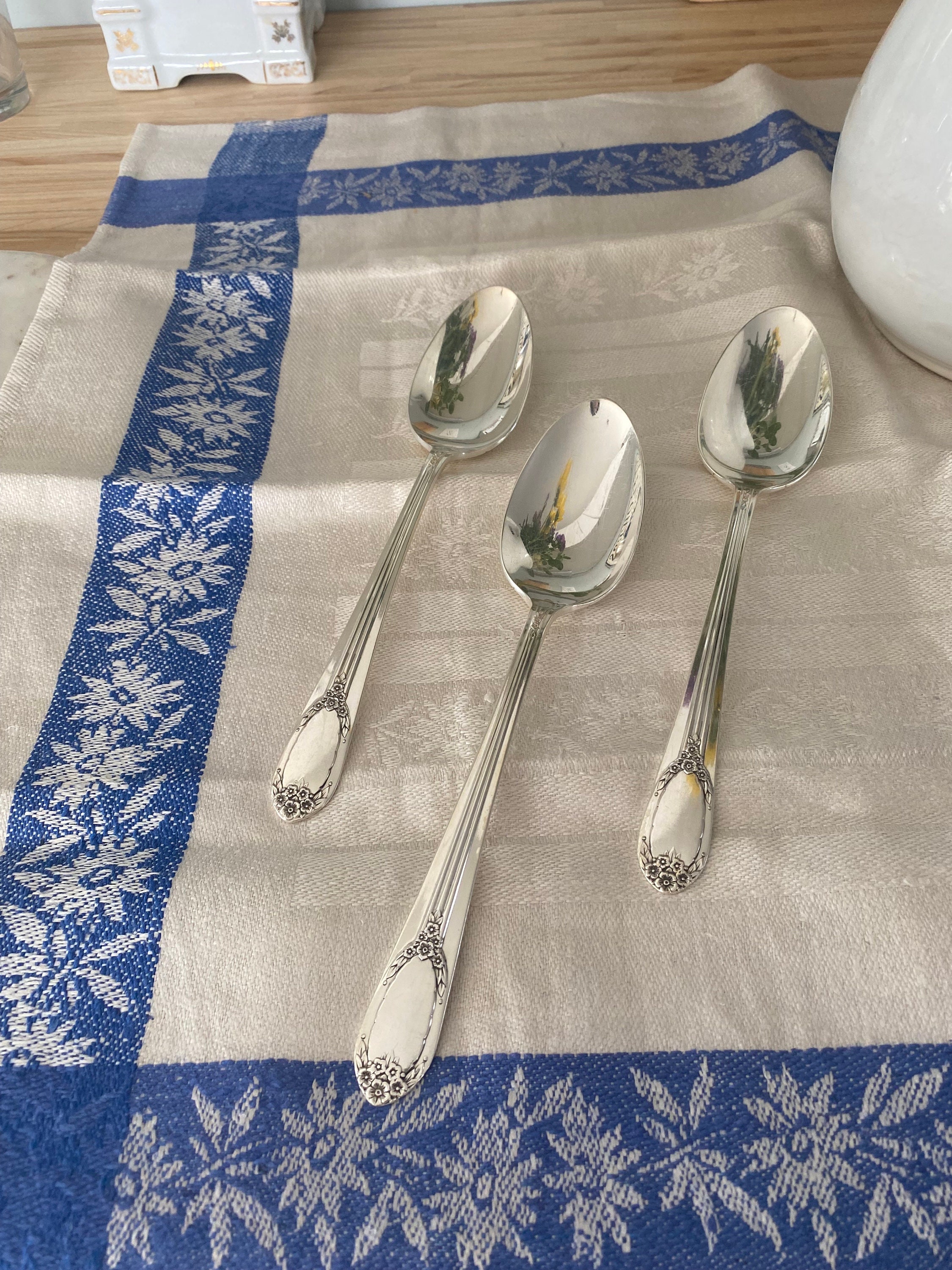 Vintage Silver Plate Flatware Wedding Gift ,large Serving Spoon ...