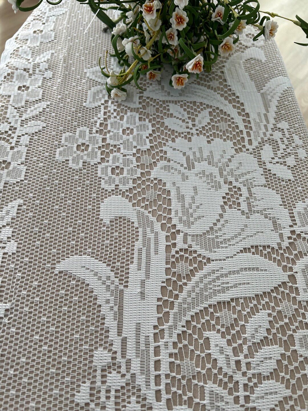 Vintage Lace Tulip Panels From the Irish Lace Collection of Jcpenney ...