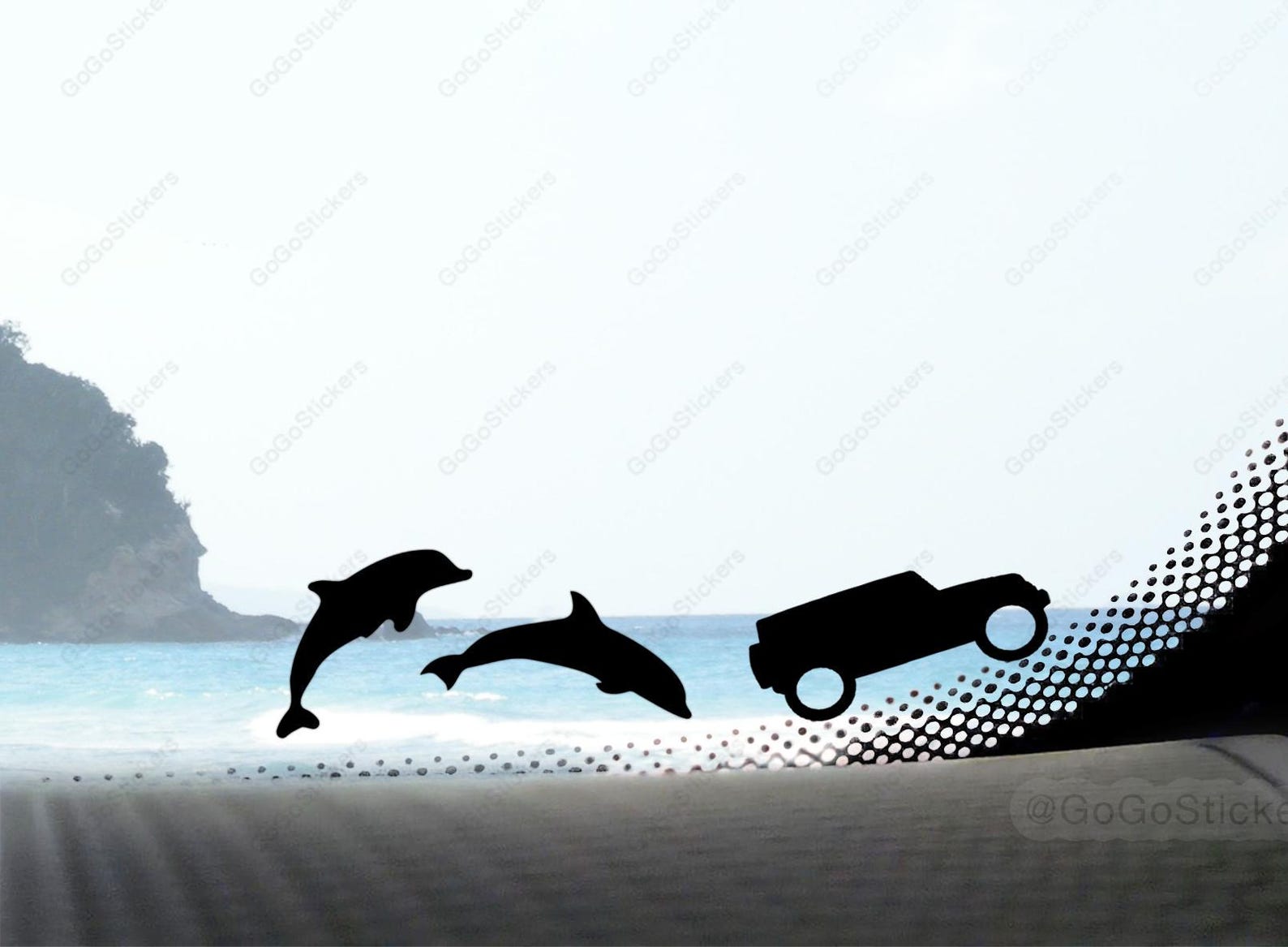 Dolphin Decal Car Easter Egg Decals | off Road Vehicle Decal | Front ...