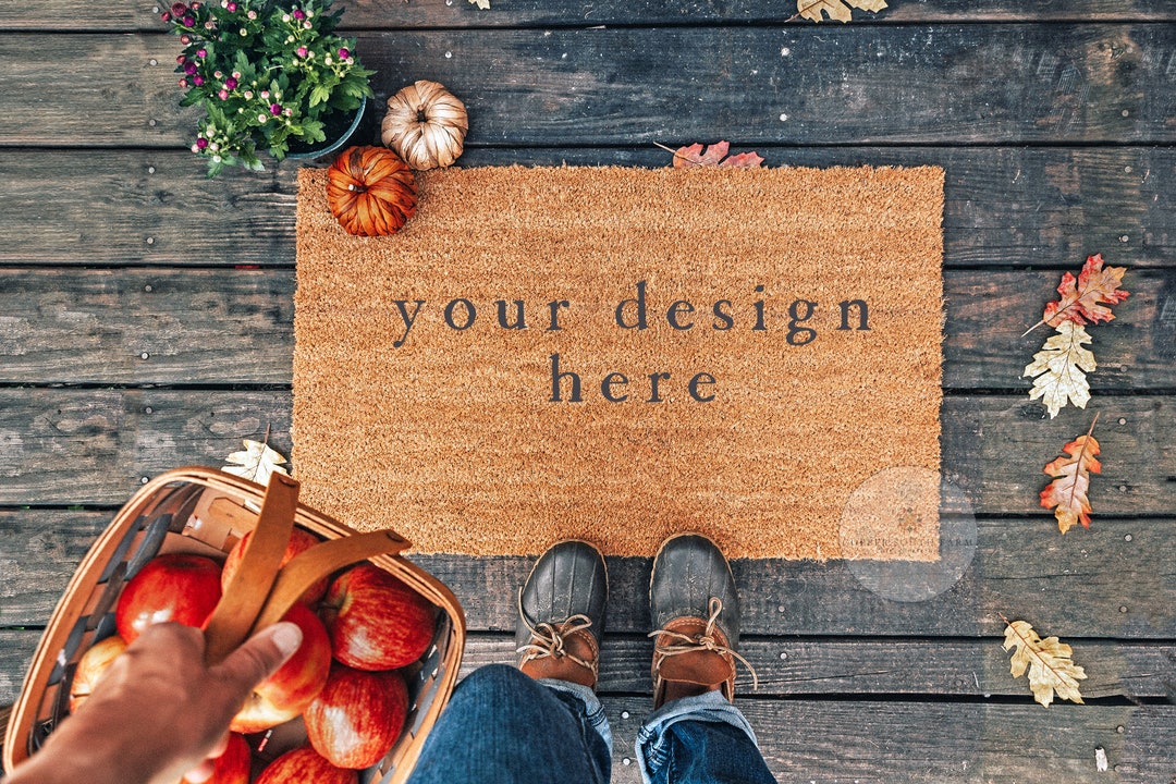 Cute Welcome Mat Mockup | Welcome Mat Mockup | Personalized Door Mat ...