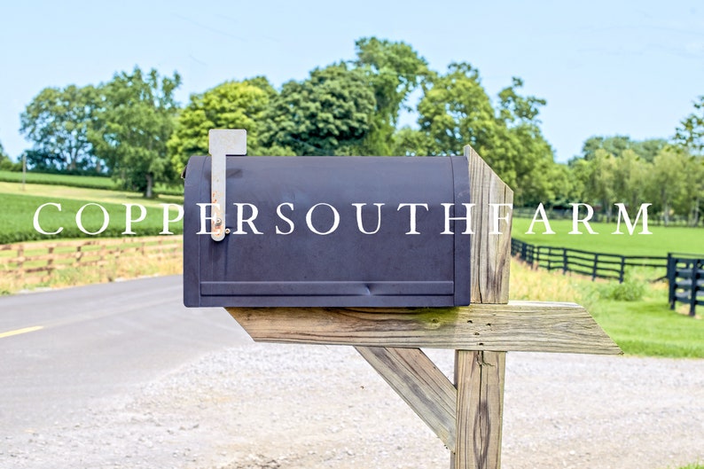 Mailbox Decal Mockup Rustic Farm Mailbox Scene | Etsy
