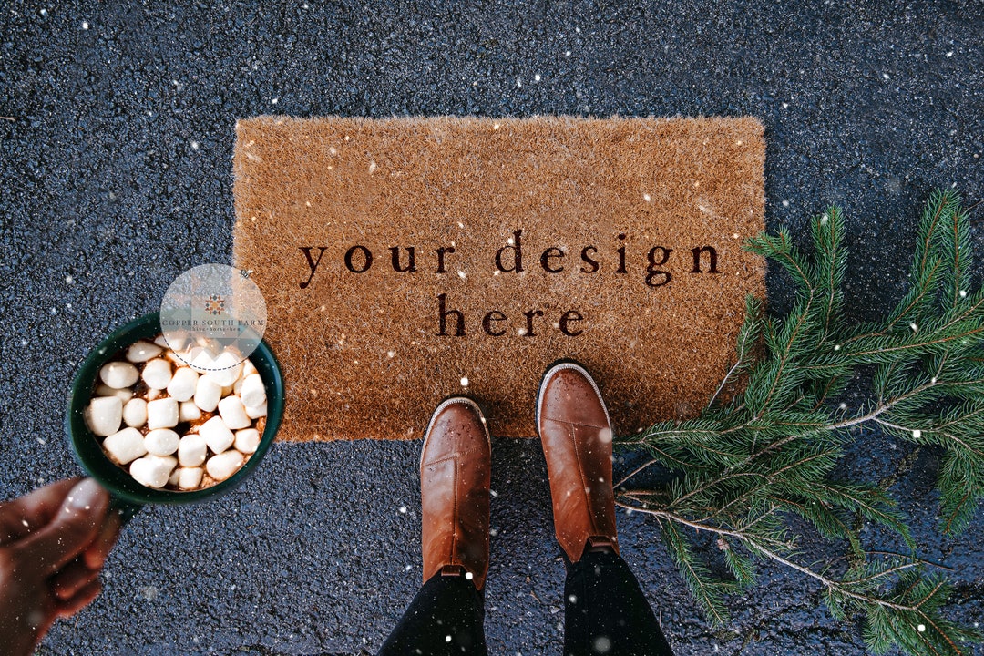 Cute Welcome Mat Mockup | Welcome Mat Mockup | Personalized Door Mat ...