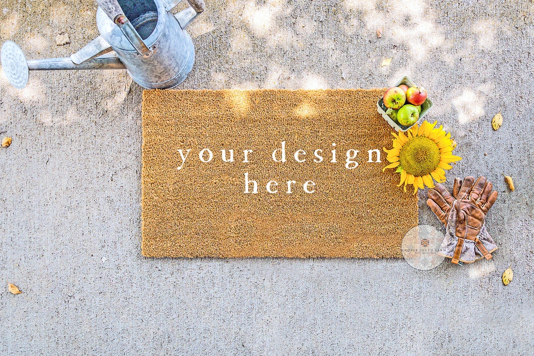 Cute Welcome Mat Mockup | Personalized Door Mat | Garden & Gardening ...