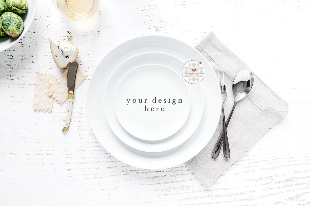 Place Setting Mockup | Dinnerware and Plate Mockup | Simplistic ...