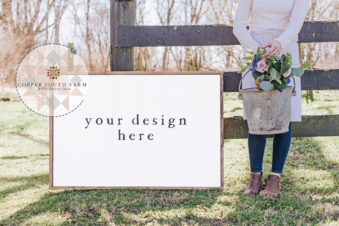 Blank Farmhouse Sign Flower Farm Theme 32x48 Cottage Signs - Etsy